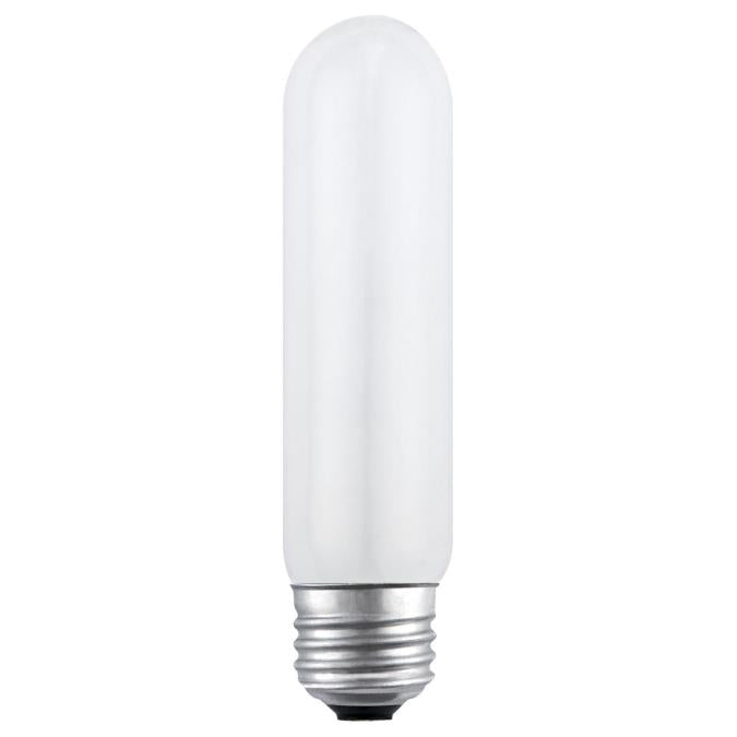 25 Watt T10 Incandescent Frost E26 (Medium) Base, 120 Volt, Card ...