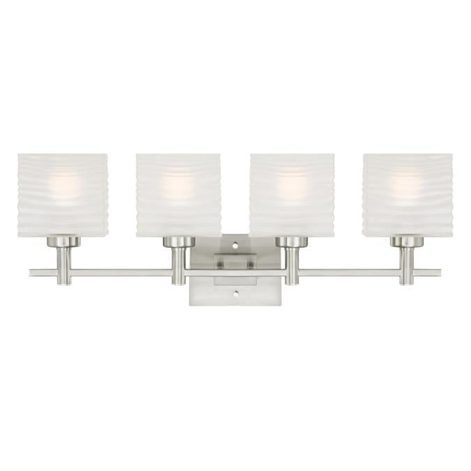 Alexander Four-Light Indoor Wall Fixture, Brushed Nickel Finish ...