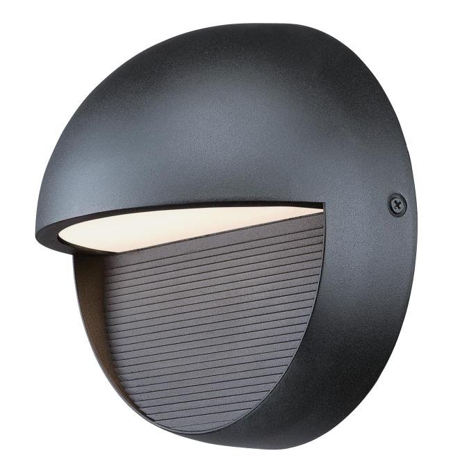 Winslett One-Light Dimmable LED Outdoor Wall Fixture, Textured Black F ...