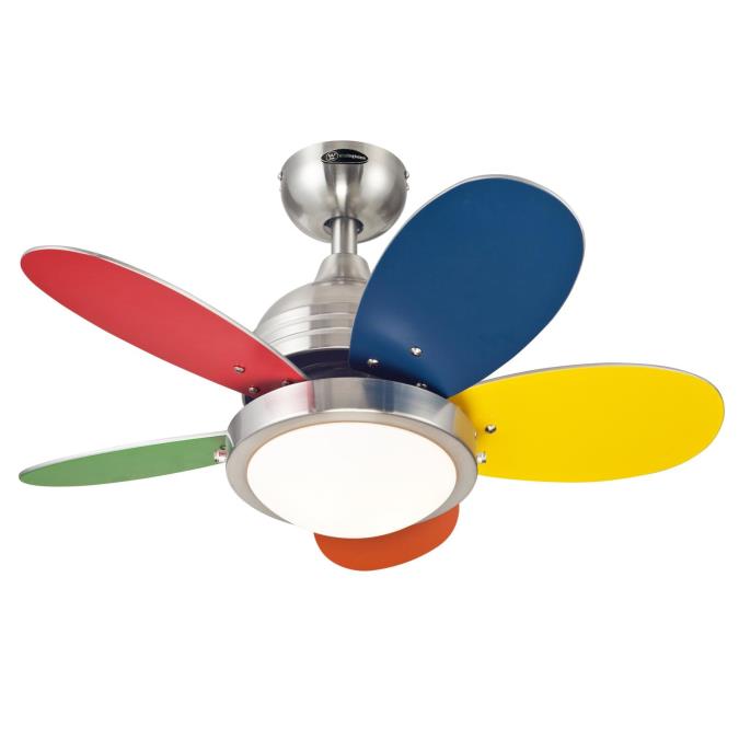 Roundabout 30-Inch Five-Blade Indoor Ceiling Fan, Brushed Nickel Finis ...